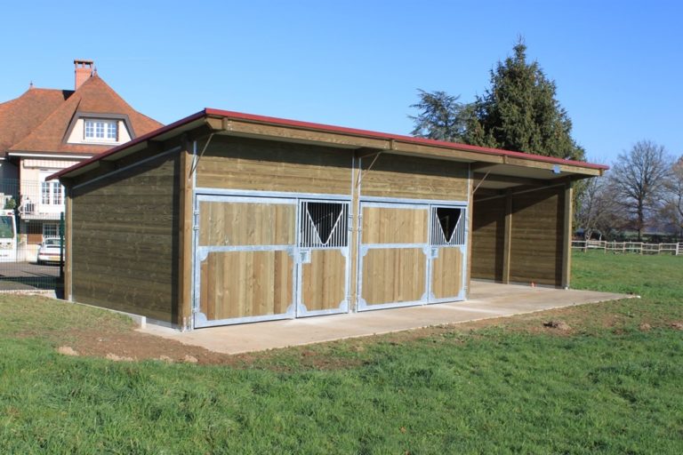 Boxes extérieurs chevaux | Toit 1 pente - Doitrand Equestre